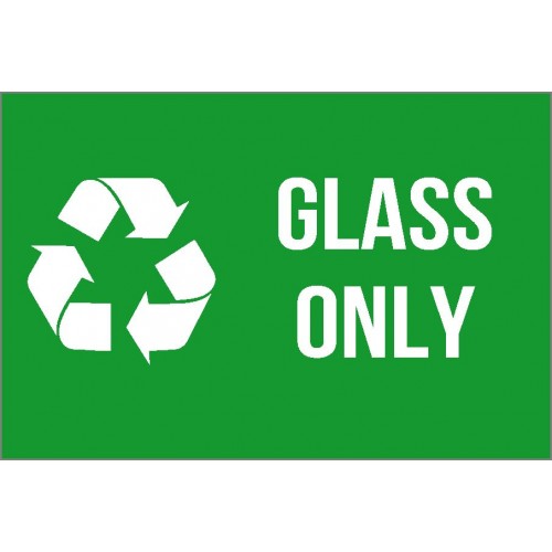 Glass Only Sign