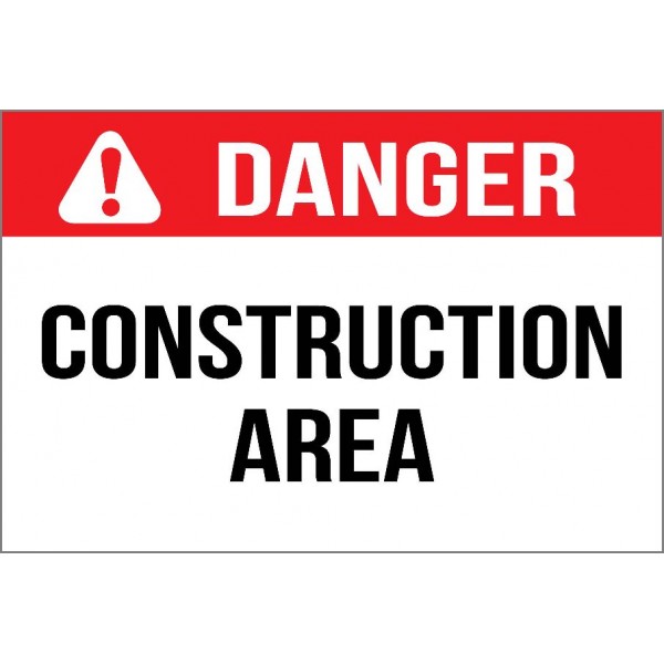 Danger - Construction Area Sign