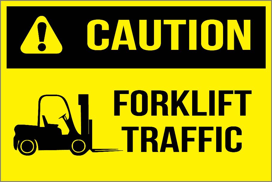Caution - Forklift Traffic Sign